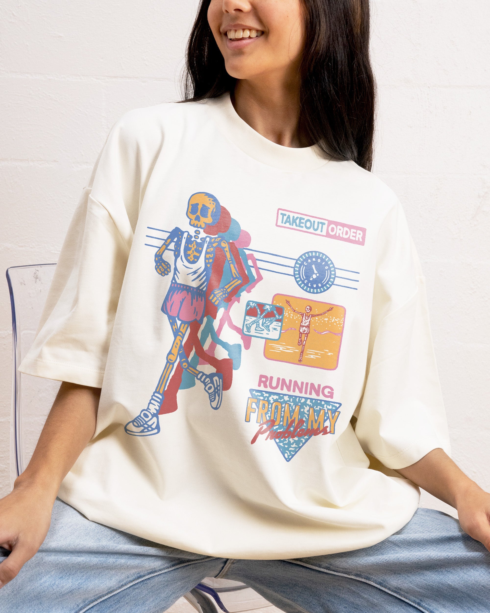 Running From My Problems Oversized Tee | Vintage Heavy Oversized Tee