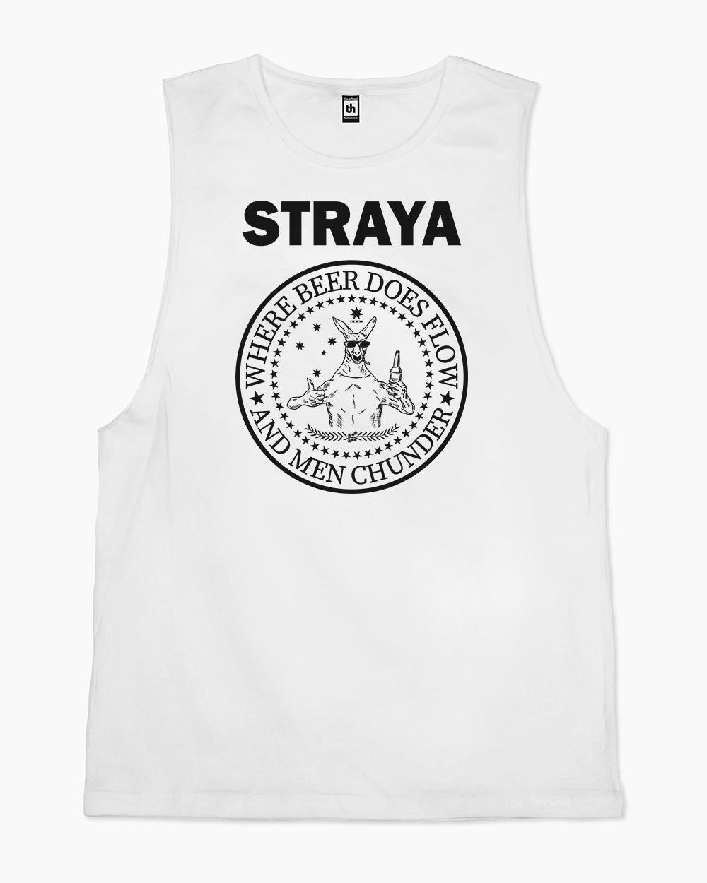 Straya - Where Beer Does Flow & Men Chunder Tank | Funny Aussie Tank NZ