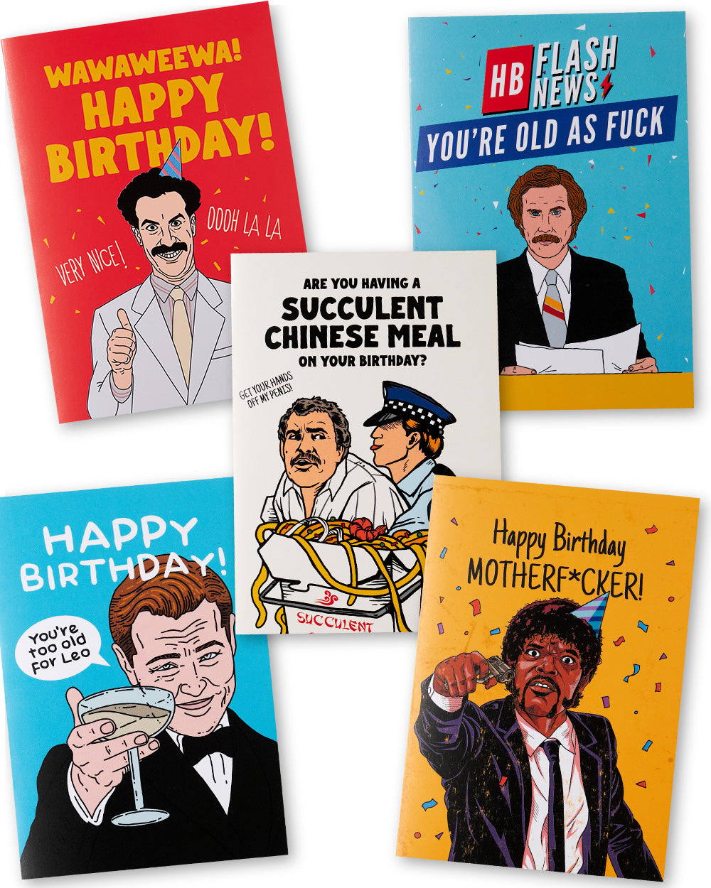 Birthday Greeting Card Bundle | Funny Happy Birthday Cards UK