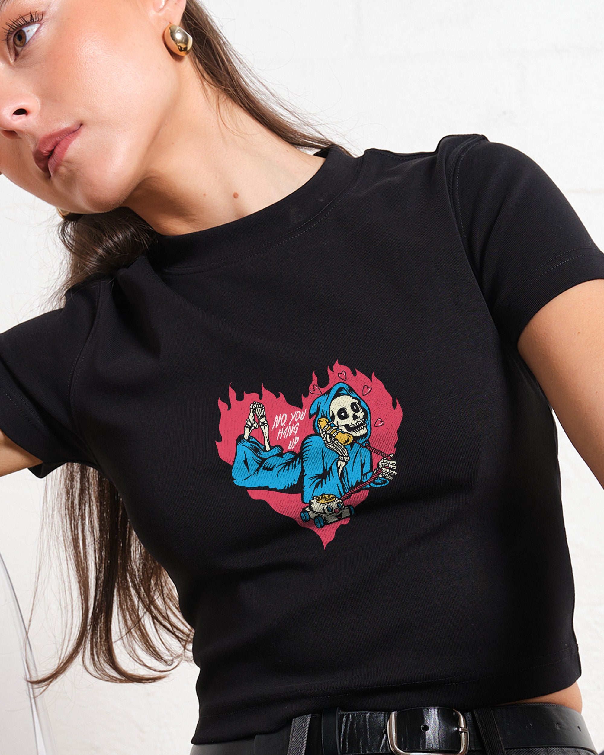 No You Hang Up Baby Tee | Dark & Alt Baby Tee
