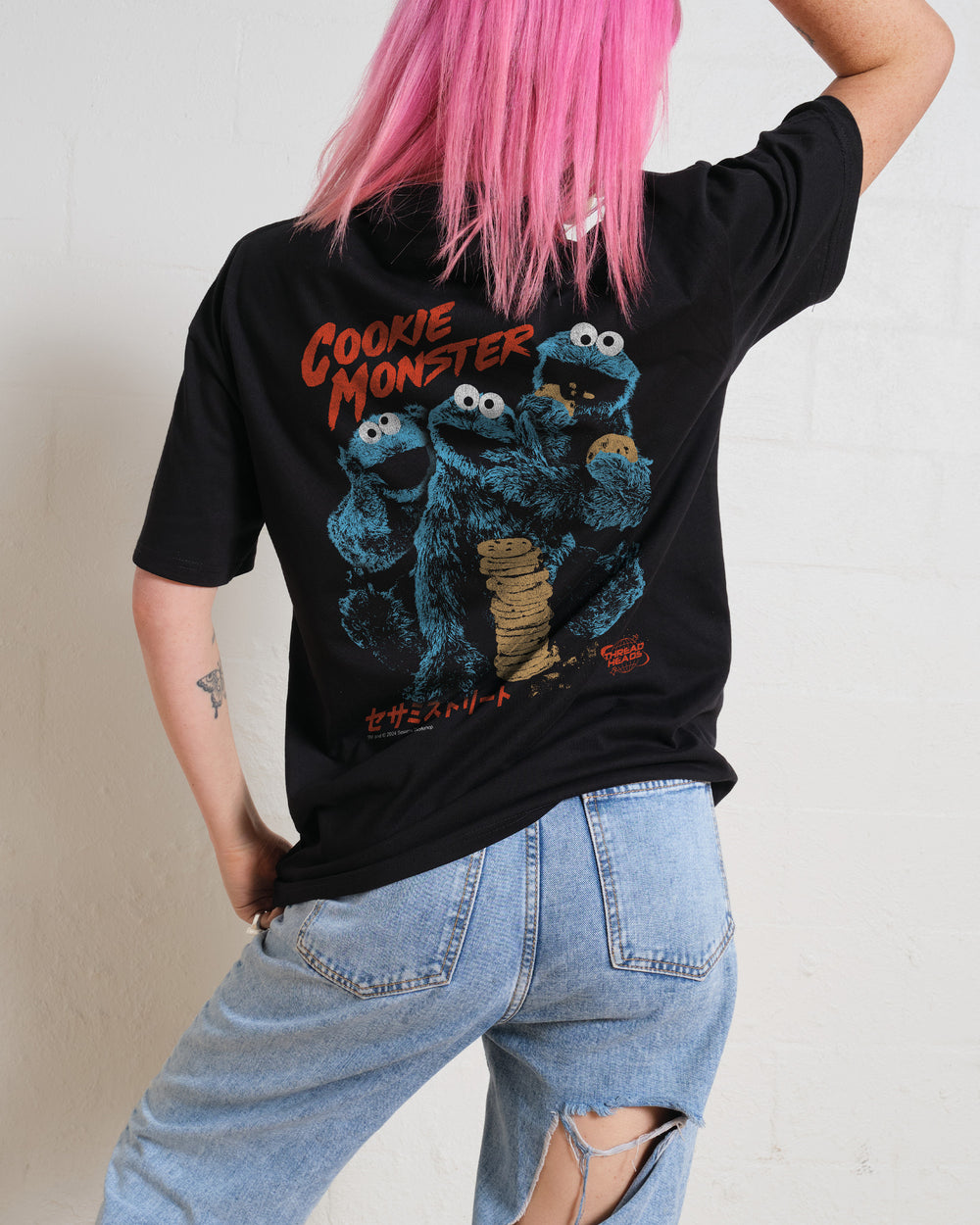 Cookie Kaiju Front and Back T-Shirt | Official Sesame Street Merch