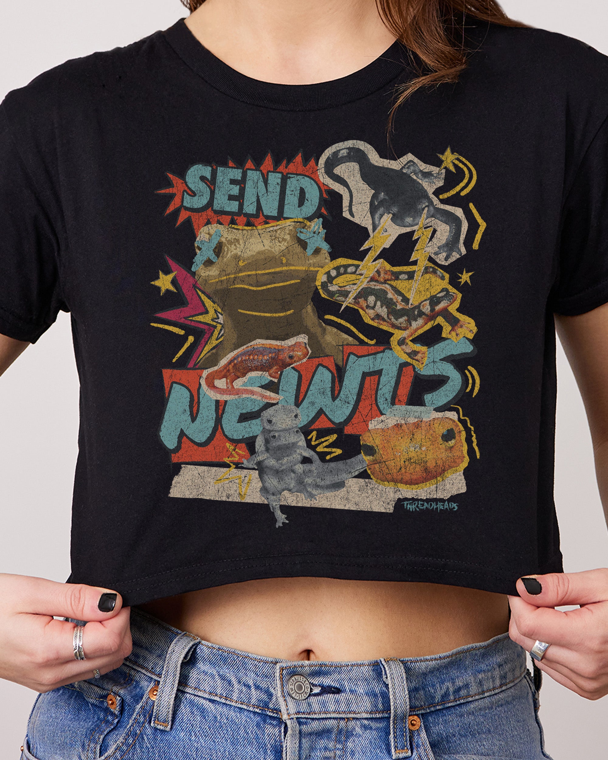 Send Newts Crop Tee | Funny Crop Tee