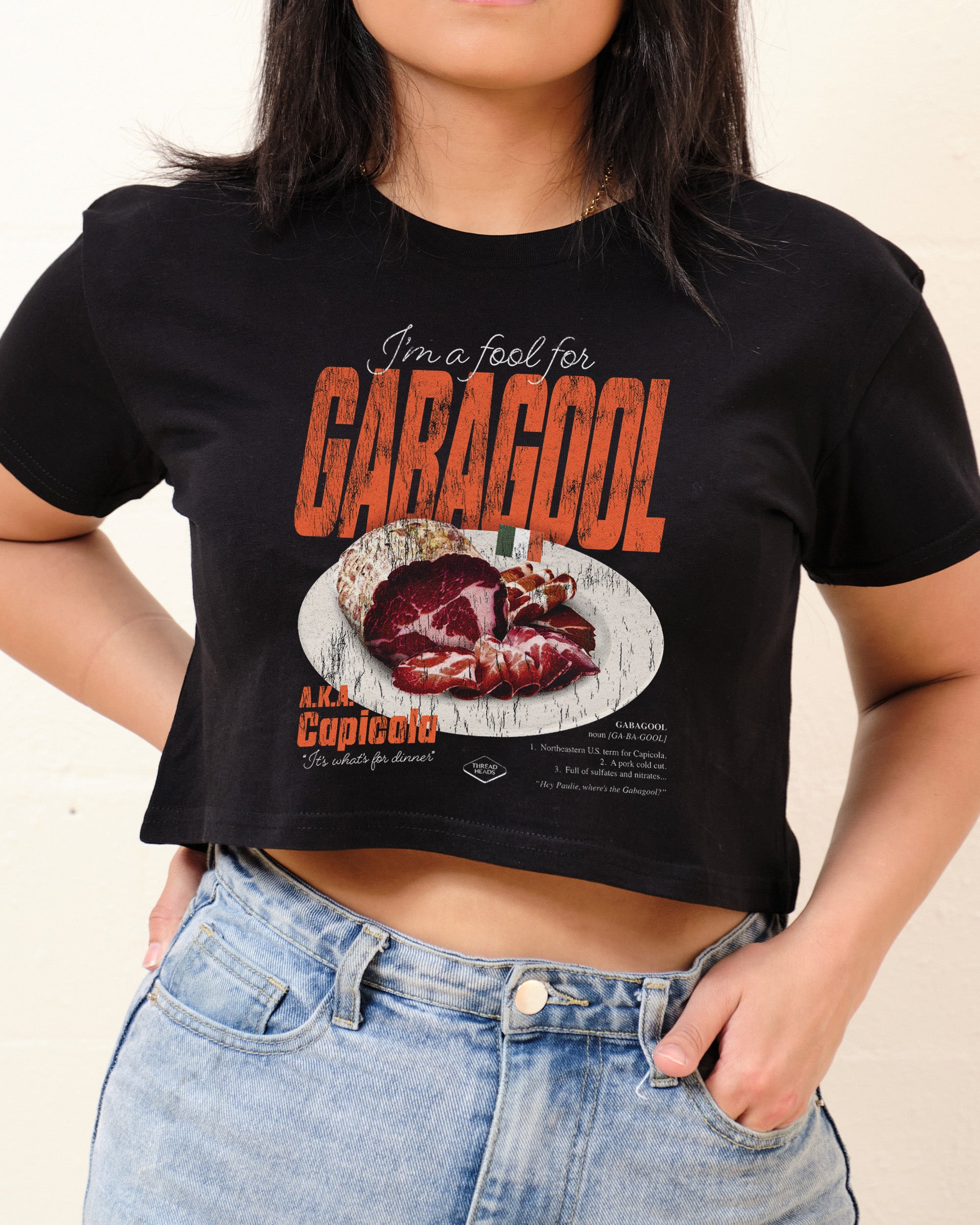I'm a Fool for Gabagool Crop Tee | Graphic Crop Tee