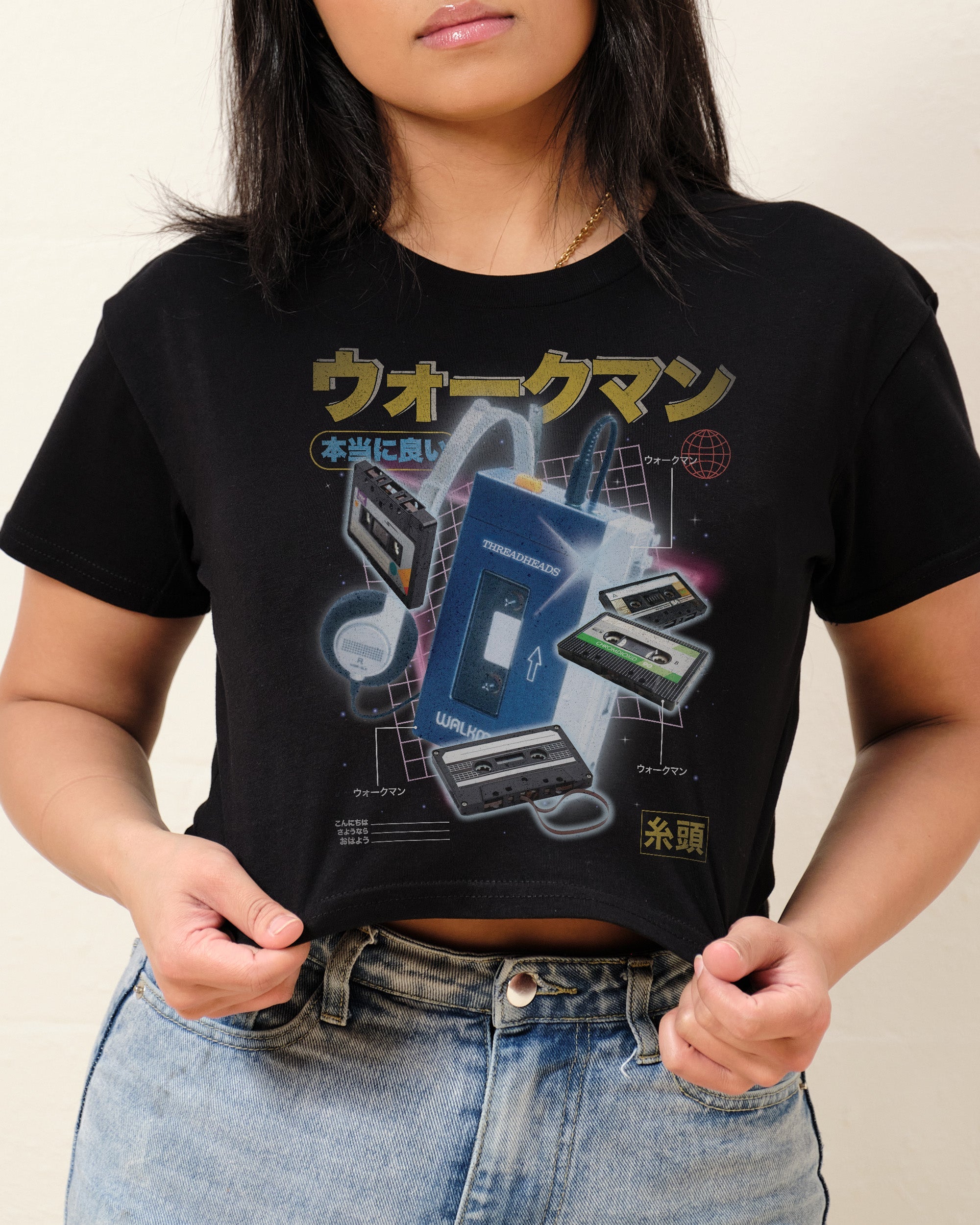 Japanese Walkman Crop Tee | Retro Crop Tee