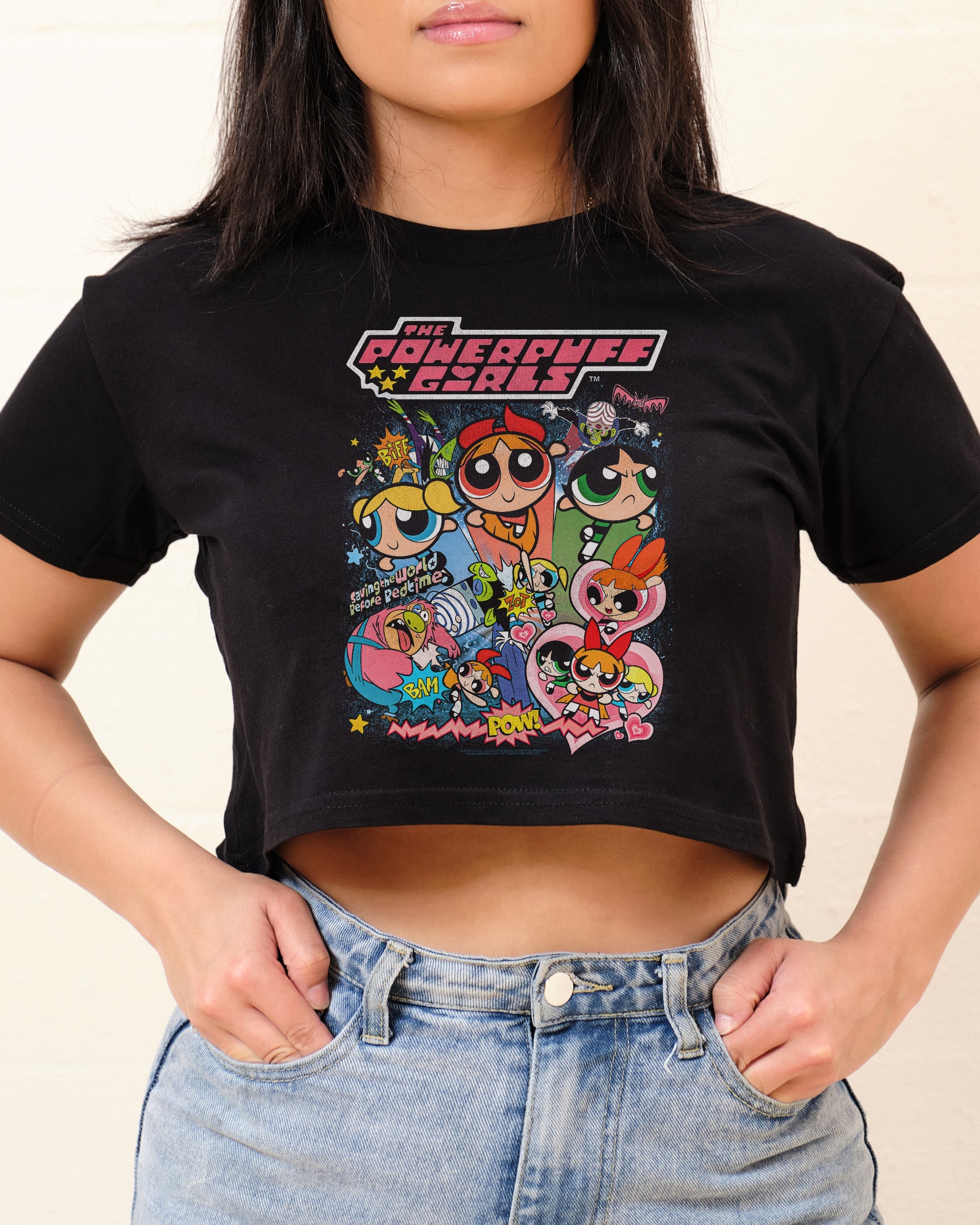 Powerpuff Girls Vintage Crop Tee | Official The Powerpuff Girls Merch