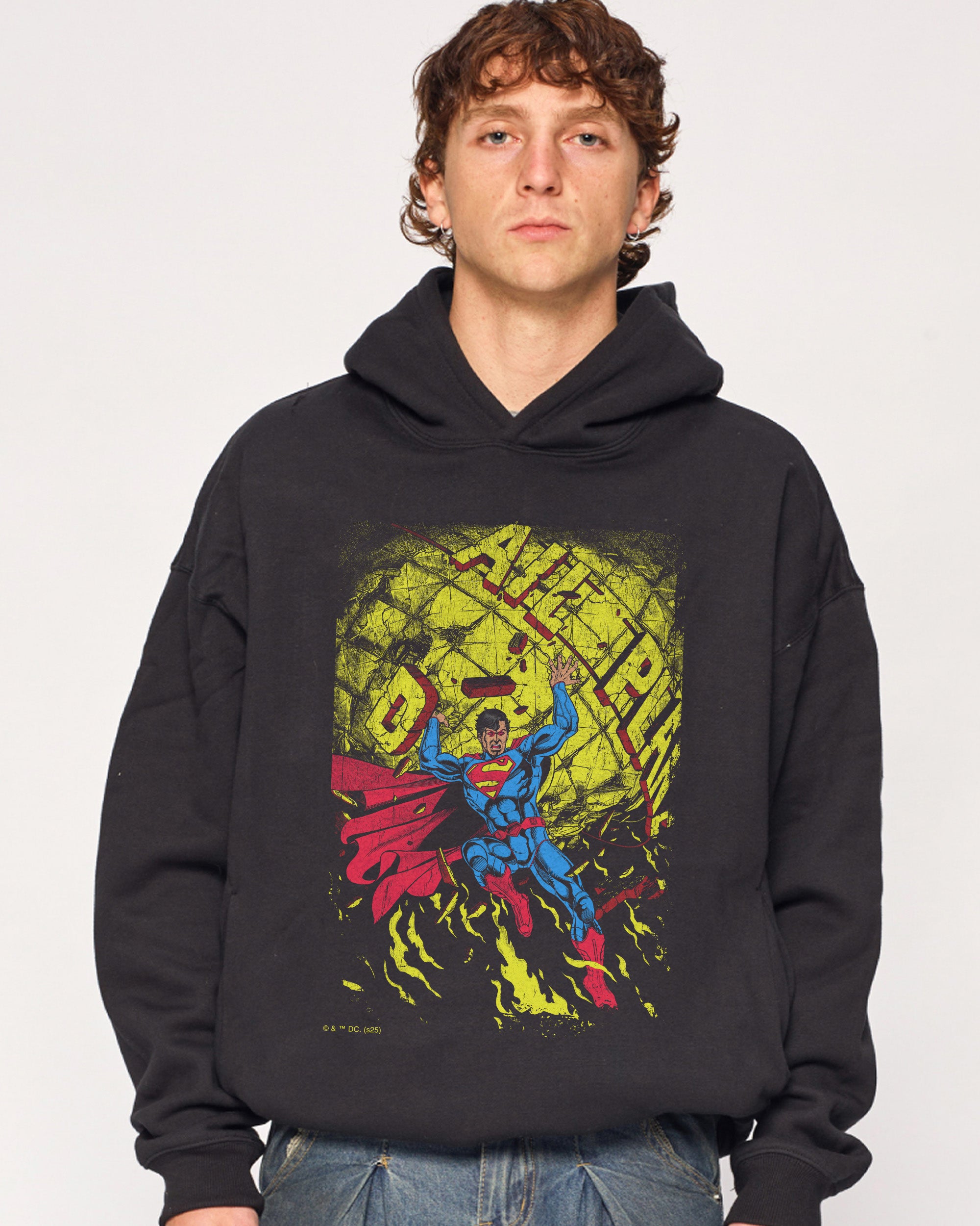 Superman Fire Hoodie | Retro Hoodie