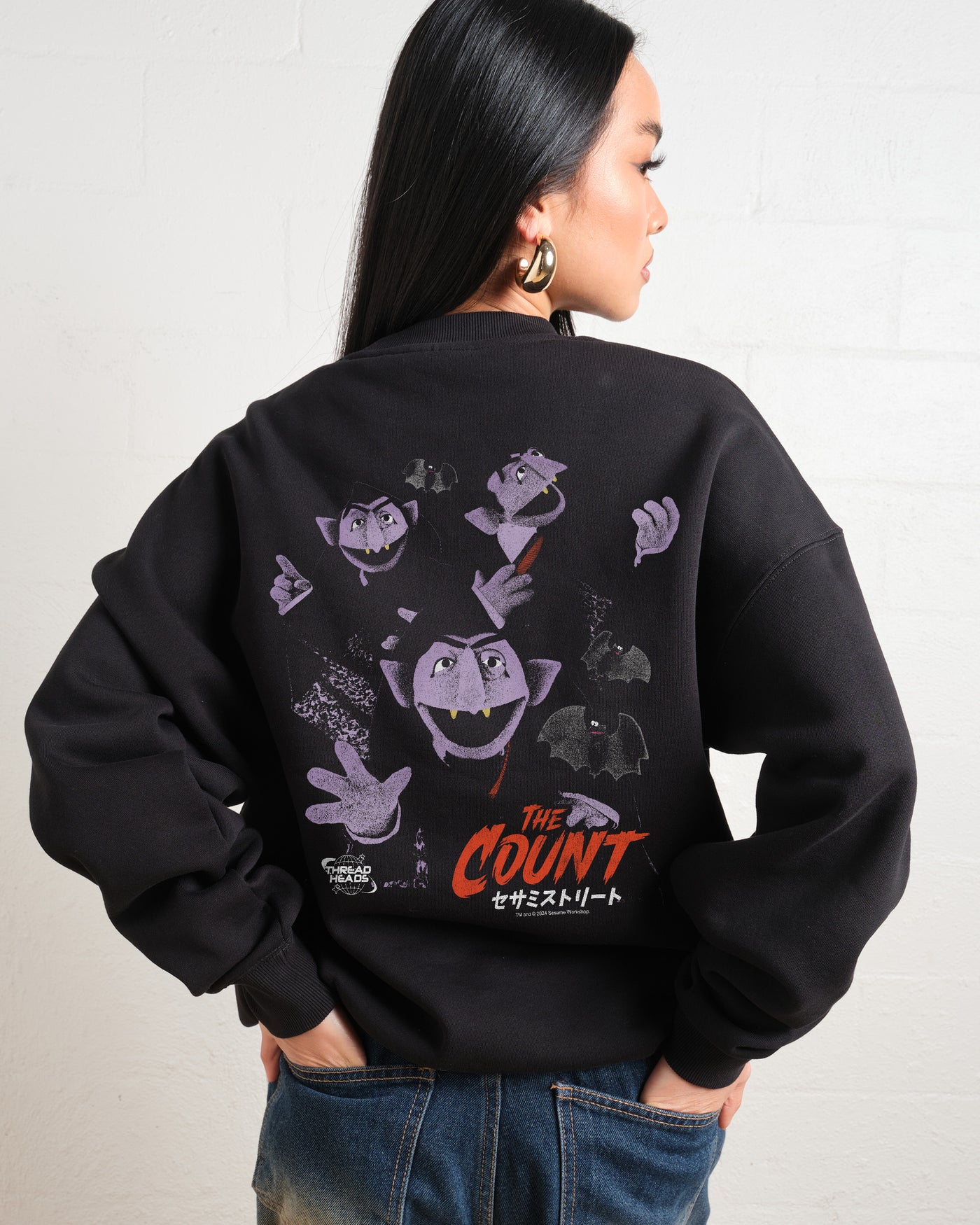 Japan Count Front and Back Sweatshirt | Official Sesame Street Merch