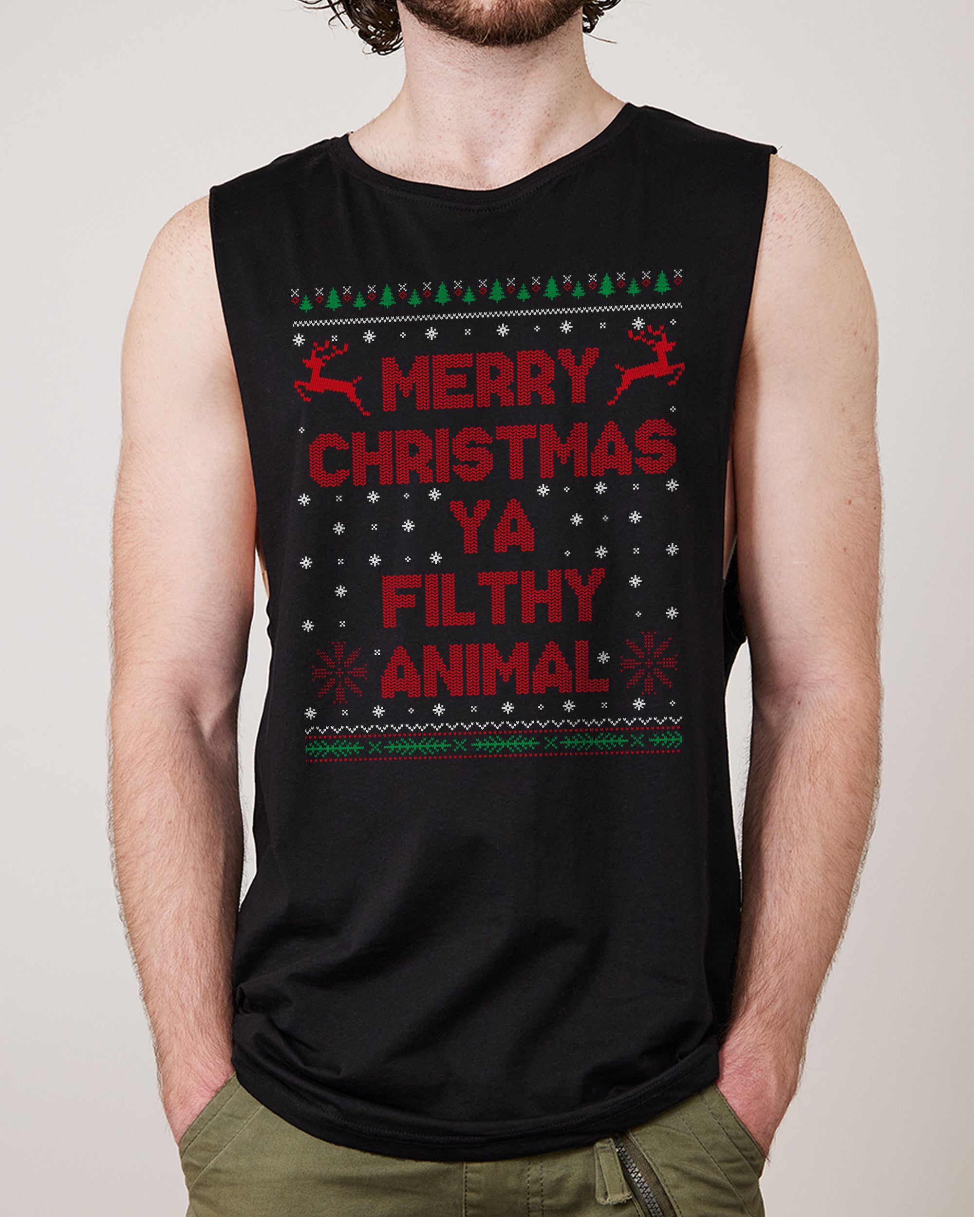 Merry Christmas Ya Filthy Animals Tank | Funny Christmas Tank | Threadheads