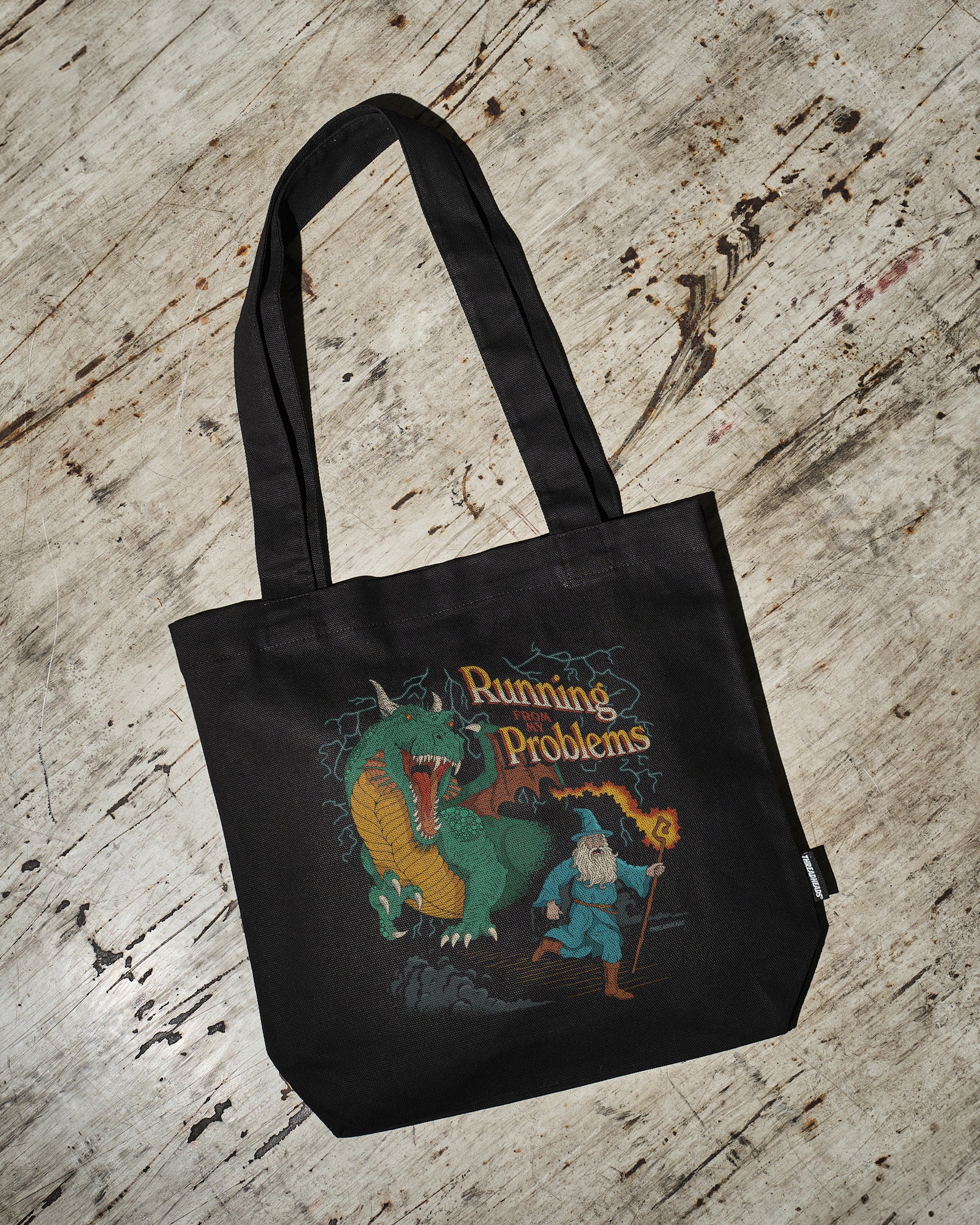 Running From My Problems Tote Bag | Funny Tote Bag