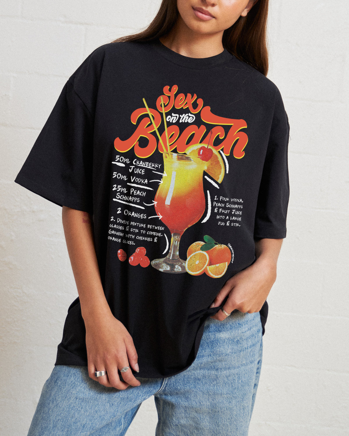 Sex On The Beach Oversized Tee Vintage Retro Oversized Tee
