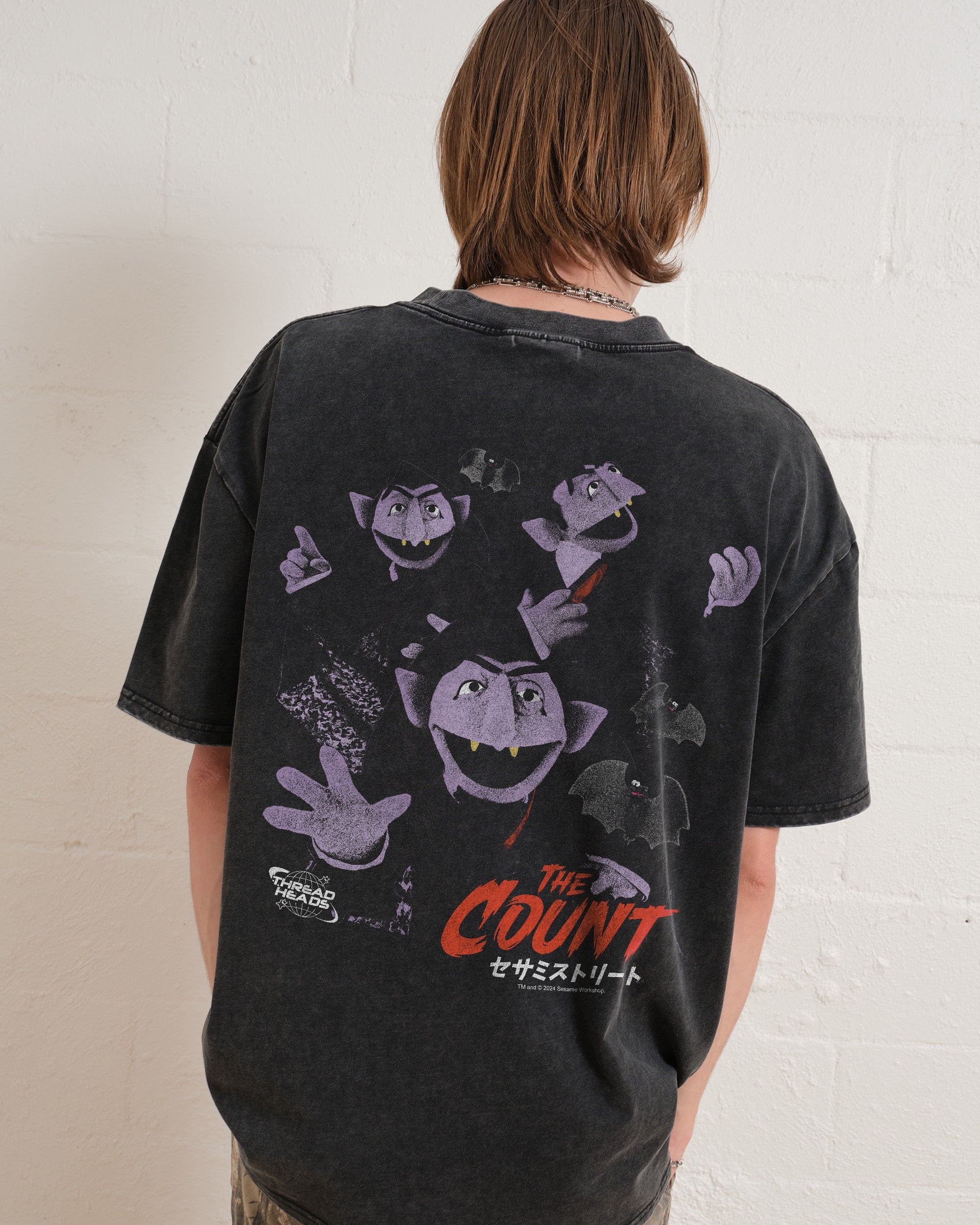 Japan Count Front and Back Oversized Tee | Official Sesame Street Merch