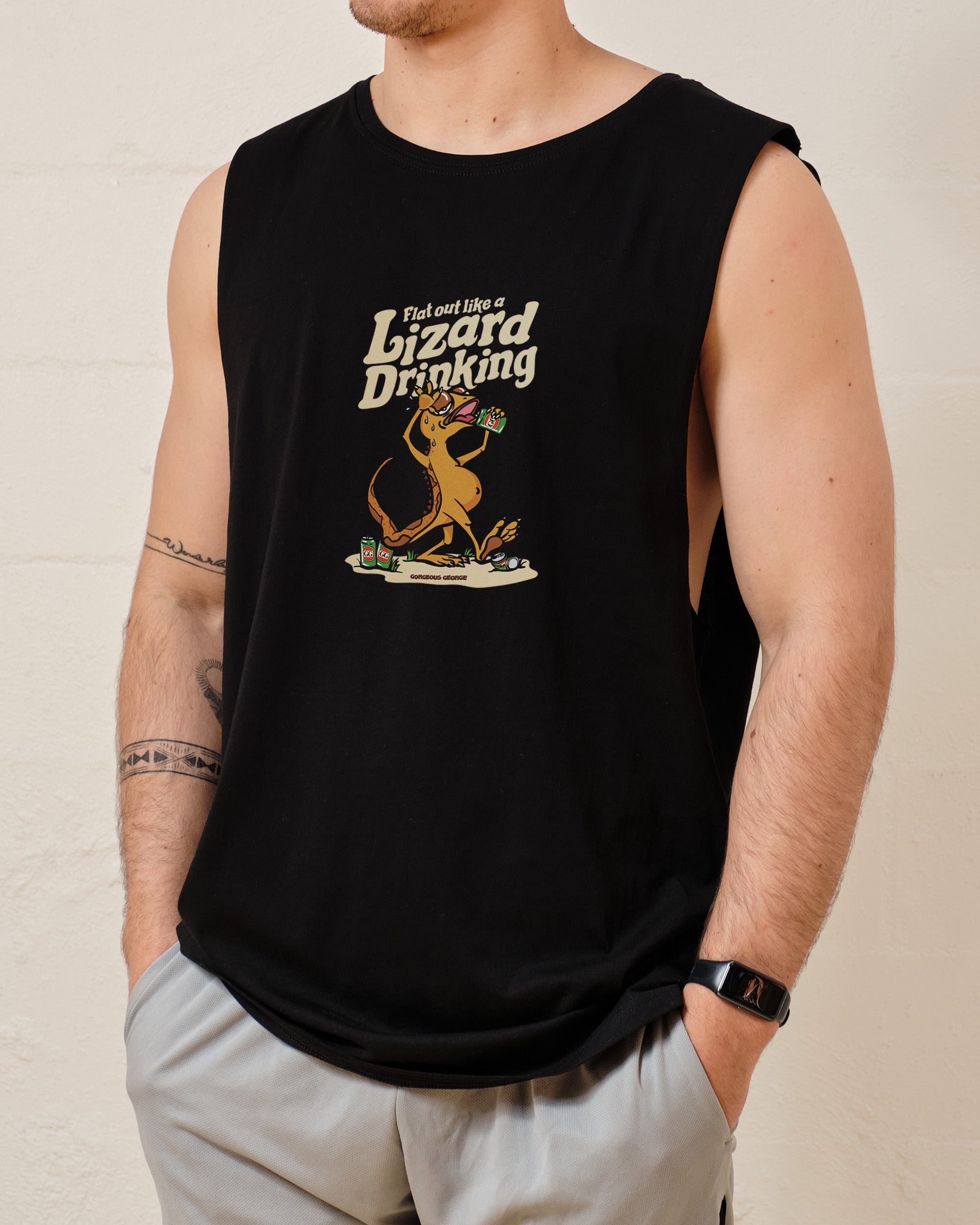 Flat Out Like a Lizard Drinking Tank | Aussie Graphic Tank Europe