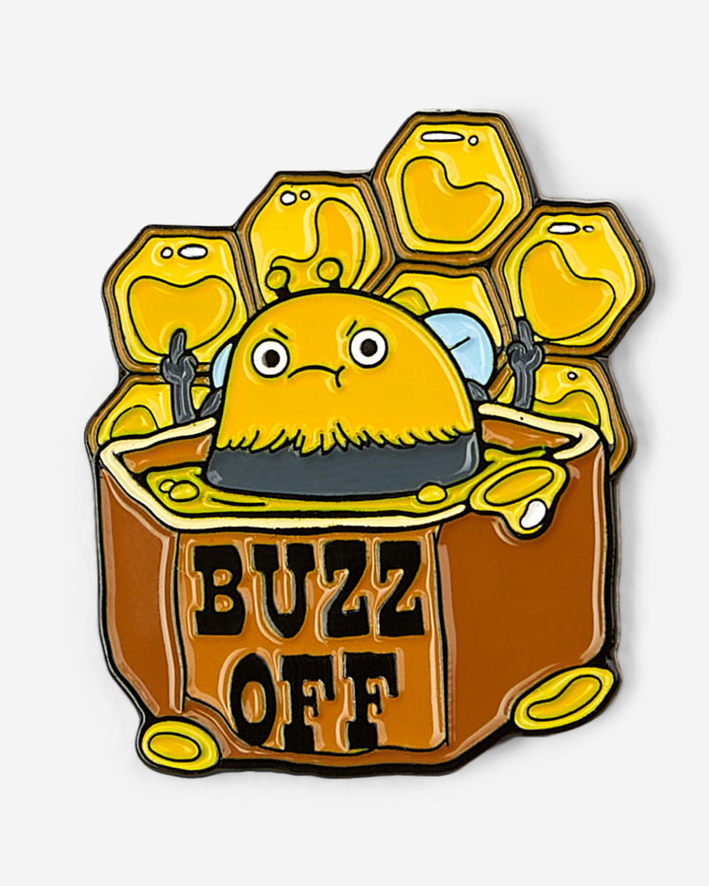 Buzz Off Bee Enamel Pin | Funny Pin | Threadheads Exclusive