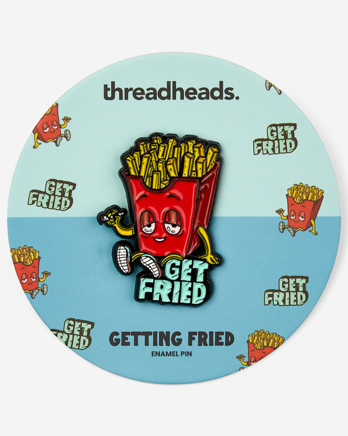 Getting Fried Enamel Pin | Funny Pin | Threadheads Exclusive