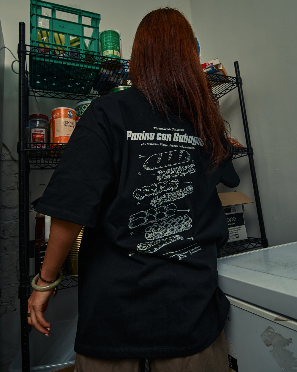 Panino Con Gabagool Oversized Tee | Graphic Oversized Tee