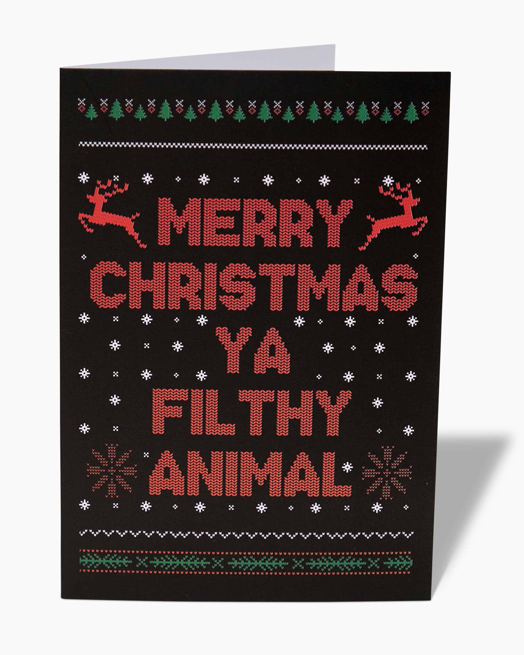 Ya Filthy Animal Greeting Card | Funny Christmas Card Europe