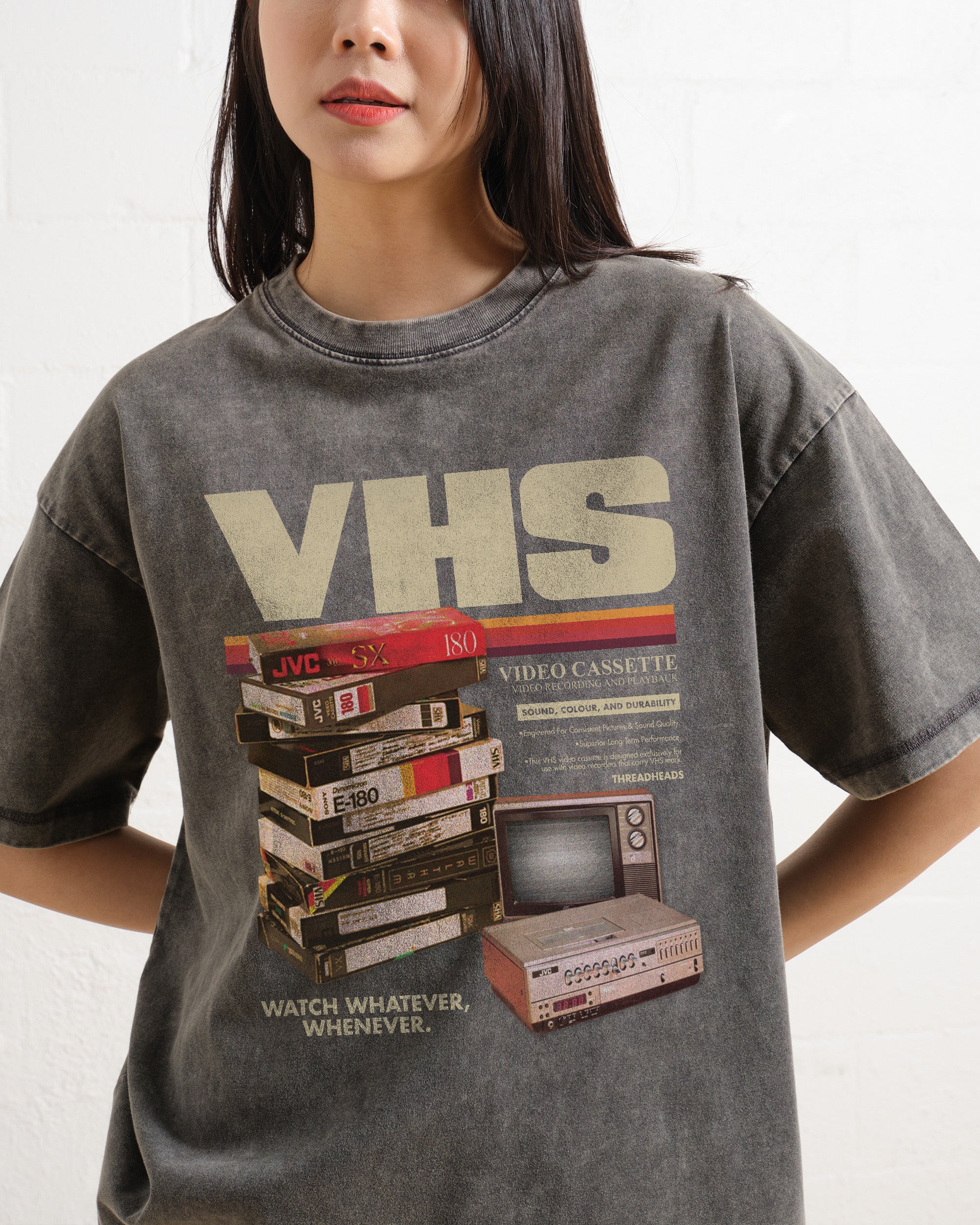 Vintage VHS Tapes Wash Tee | Retro Wash Tee