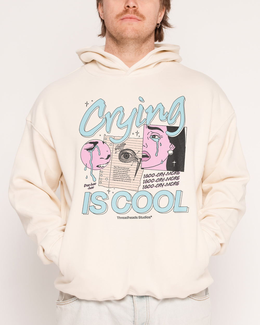 Crying Is Cool Hoodie | Funny Graphic Hoodie | Threadheads UK