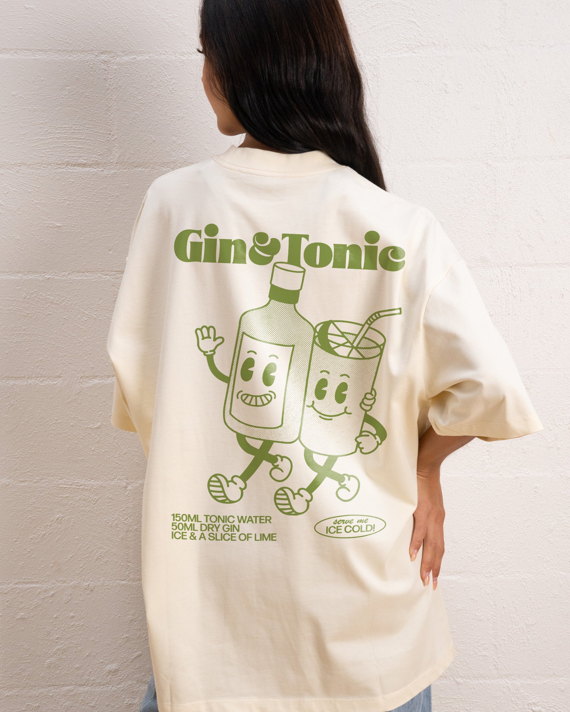 Gin and Tonic Oversized Tee | Vintage Heavy Oversized Tee