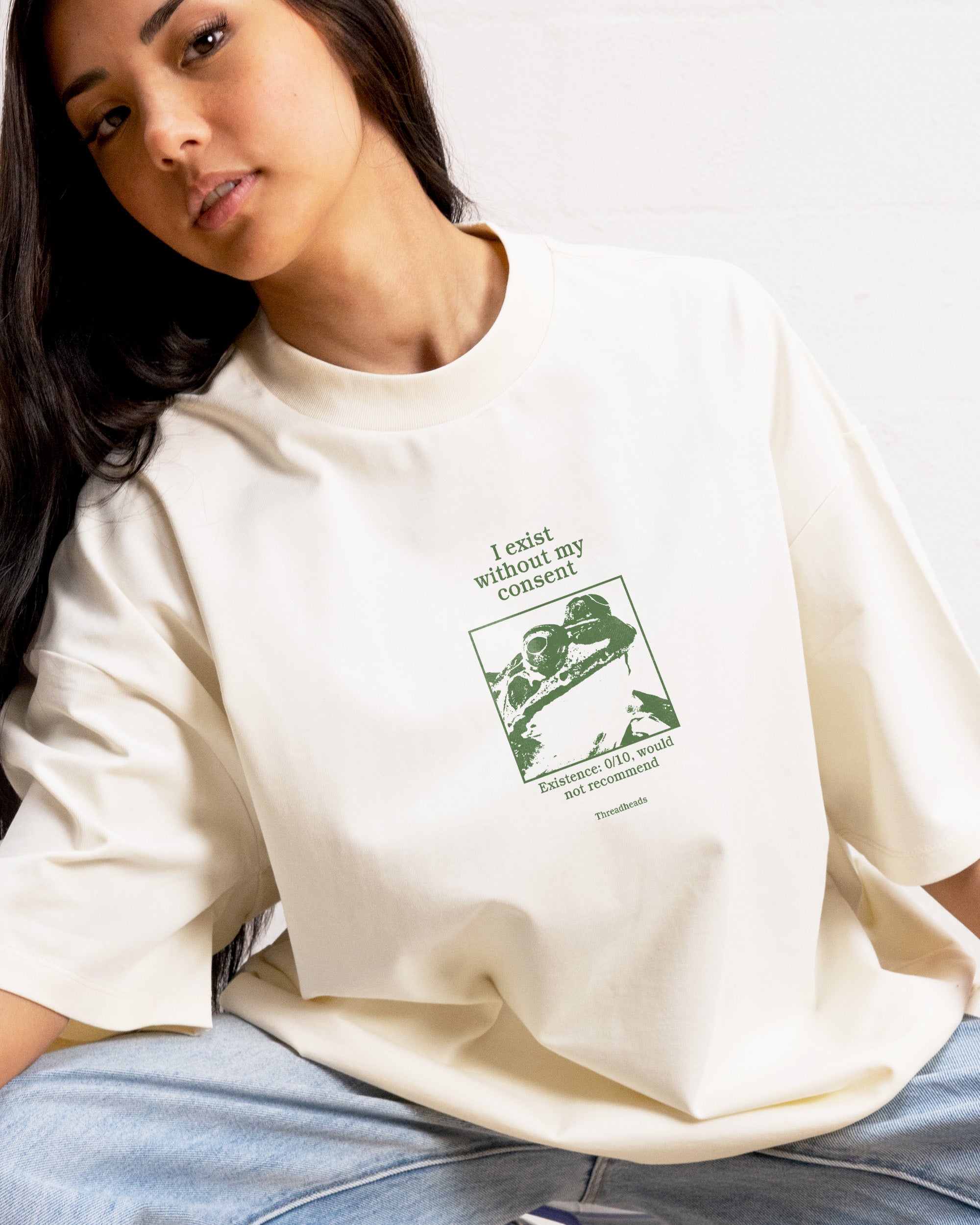 I Exist Without My Consent Oversized Tee | Vintage Heavy Oversized Tee