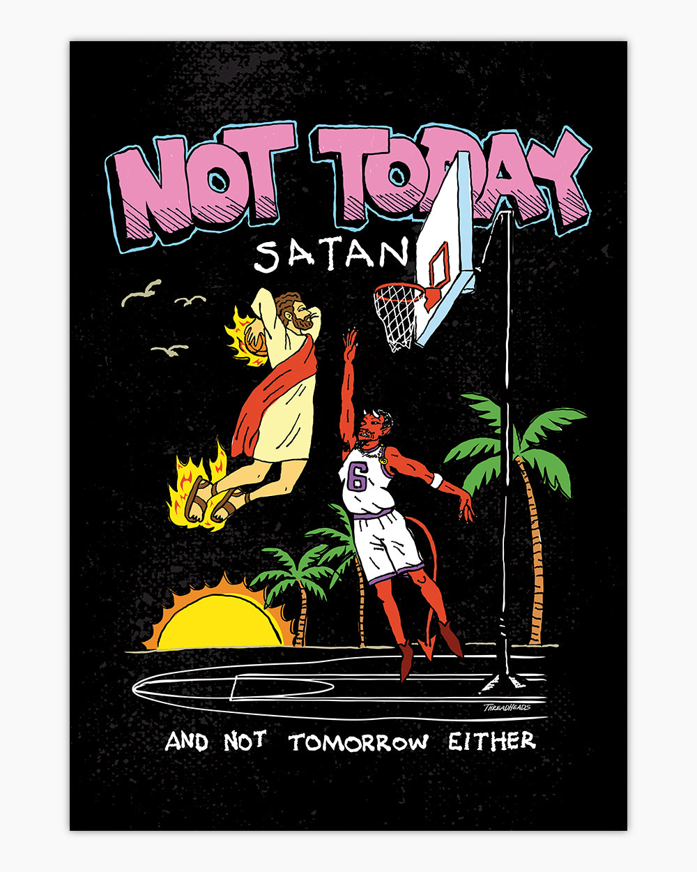 Not Today Satan Art Print | Art Print & Wall Art