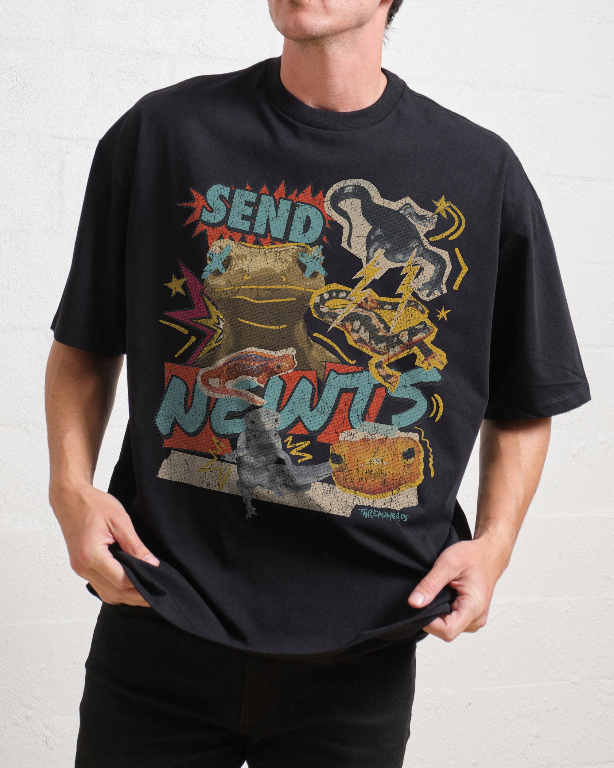 Send Newts Oversized Tee | Vintage Retro Oversized Tee