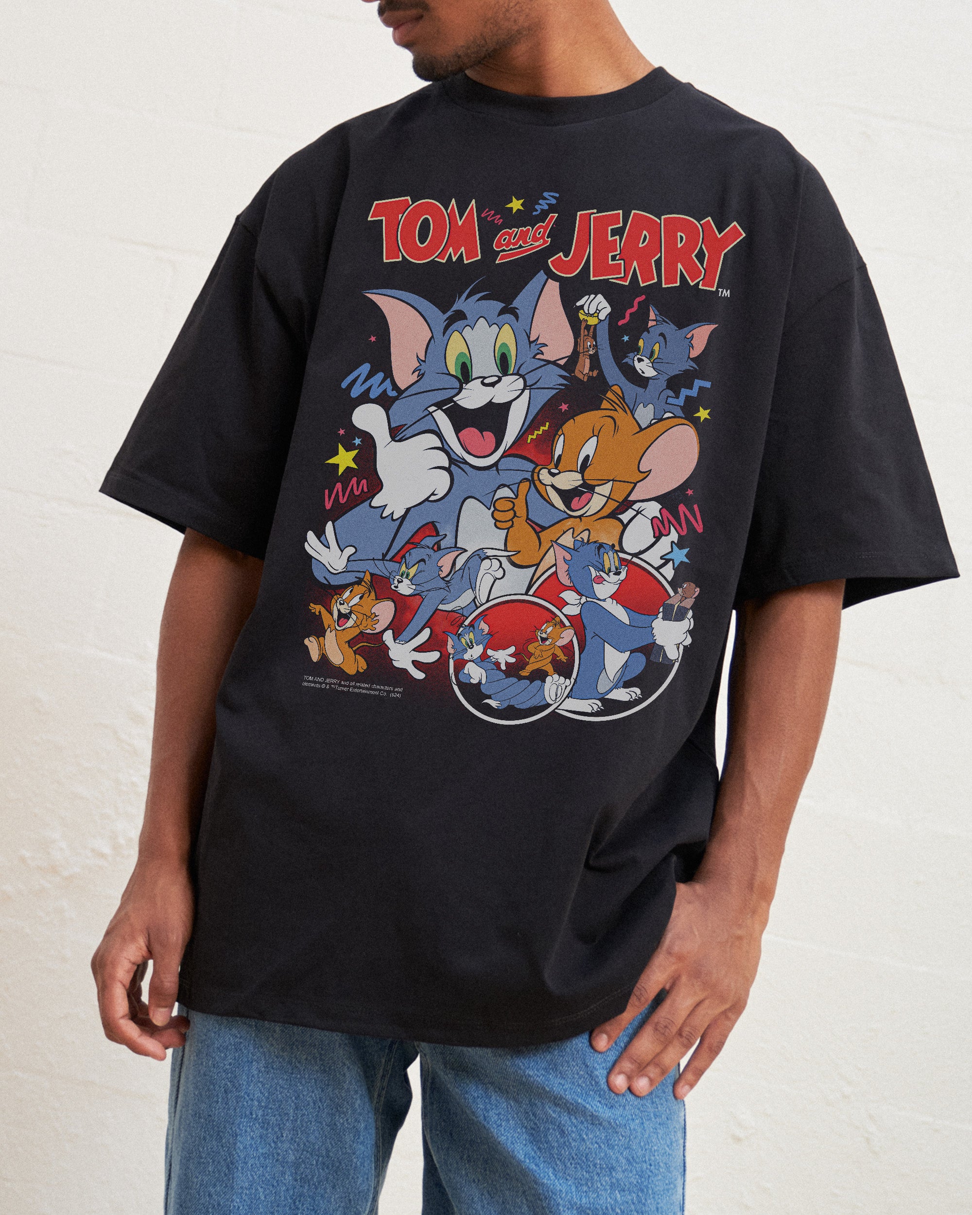 Tom and Jerry Vintage Oversized Tee | Official Tom and Jerry Merch