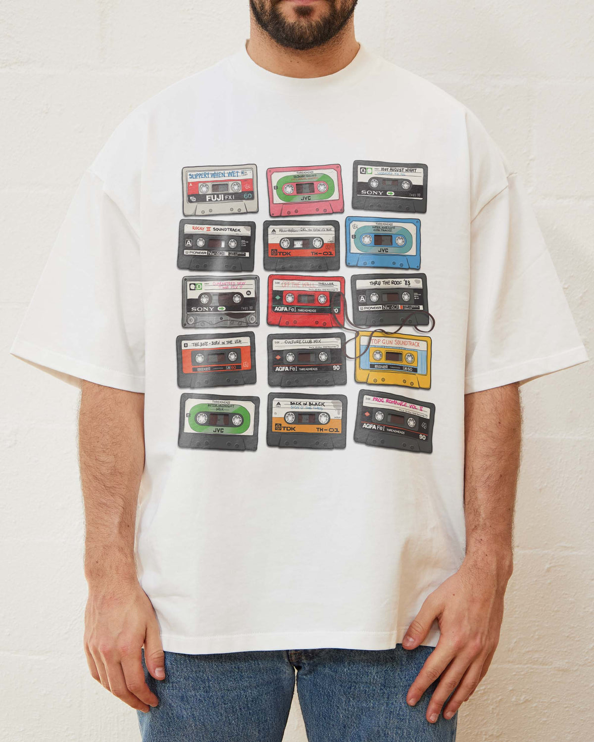 Cassette Tapes Oversized Tee | Vintage Retro Oversized Tee