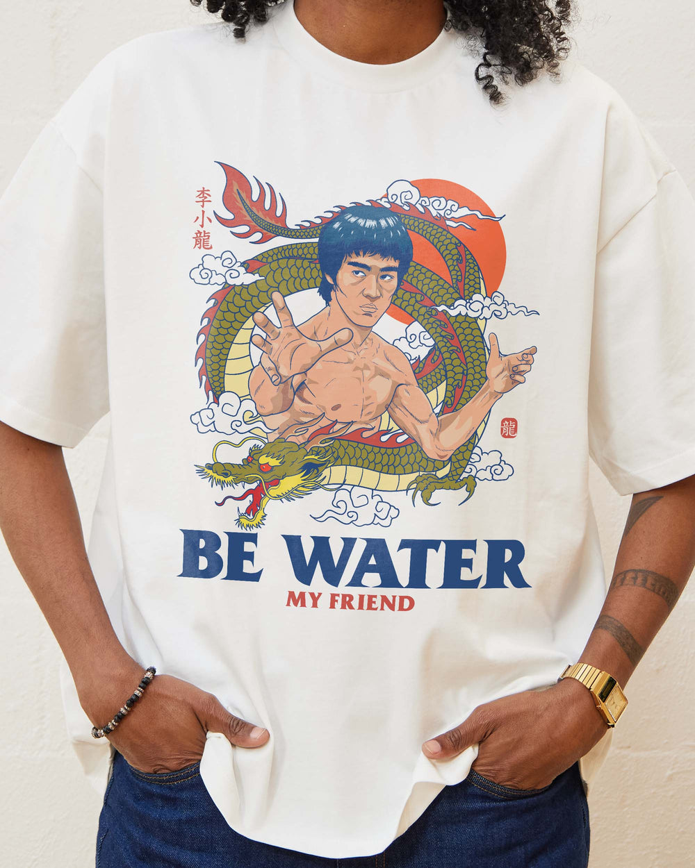 Bruce Lee Be Water Oversized Tee | Official Bruce Lee Merch