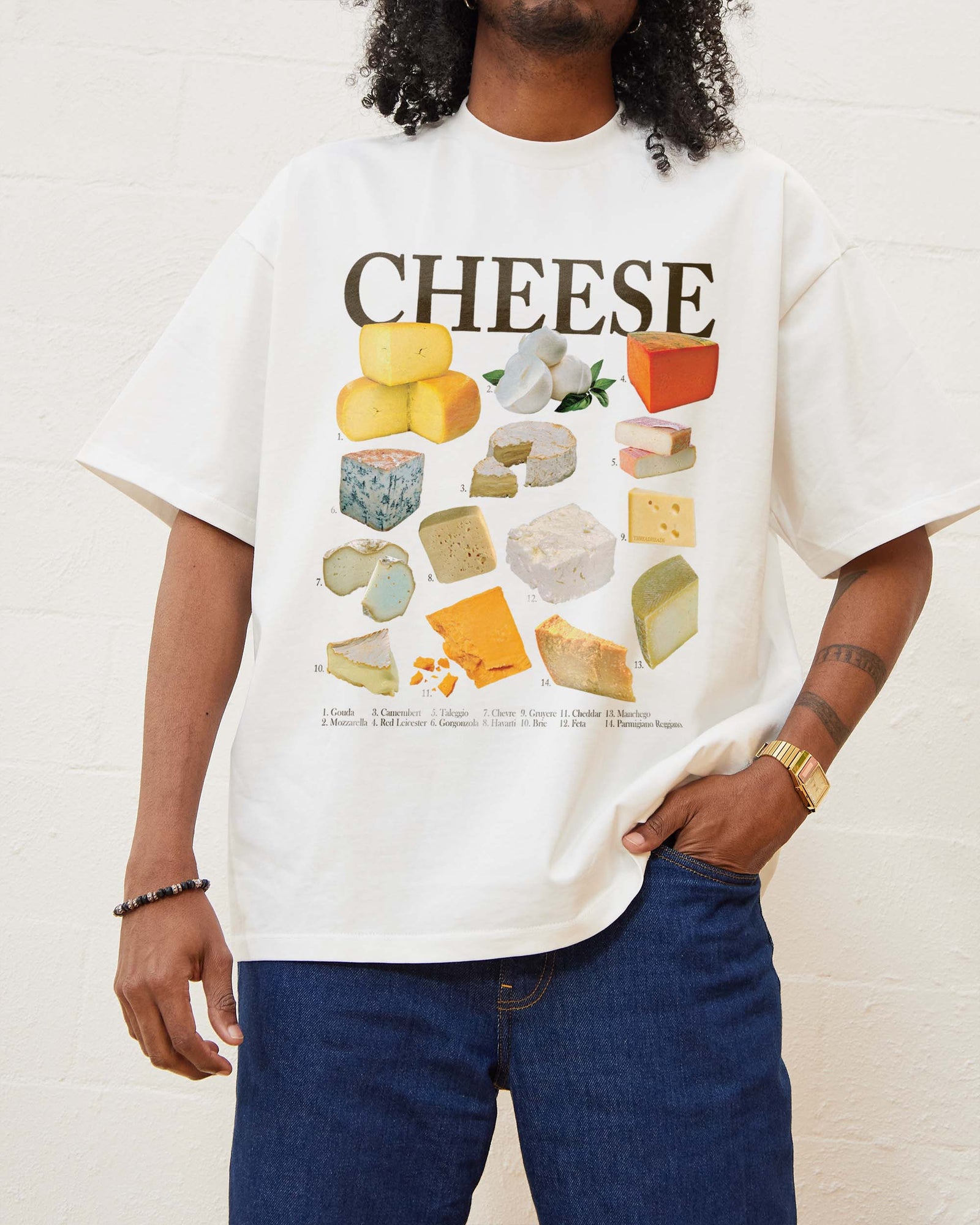 Cheese Homage Oversized Tee | Vintage Retro Oversized Tee