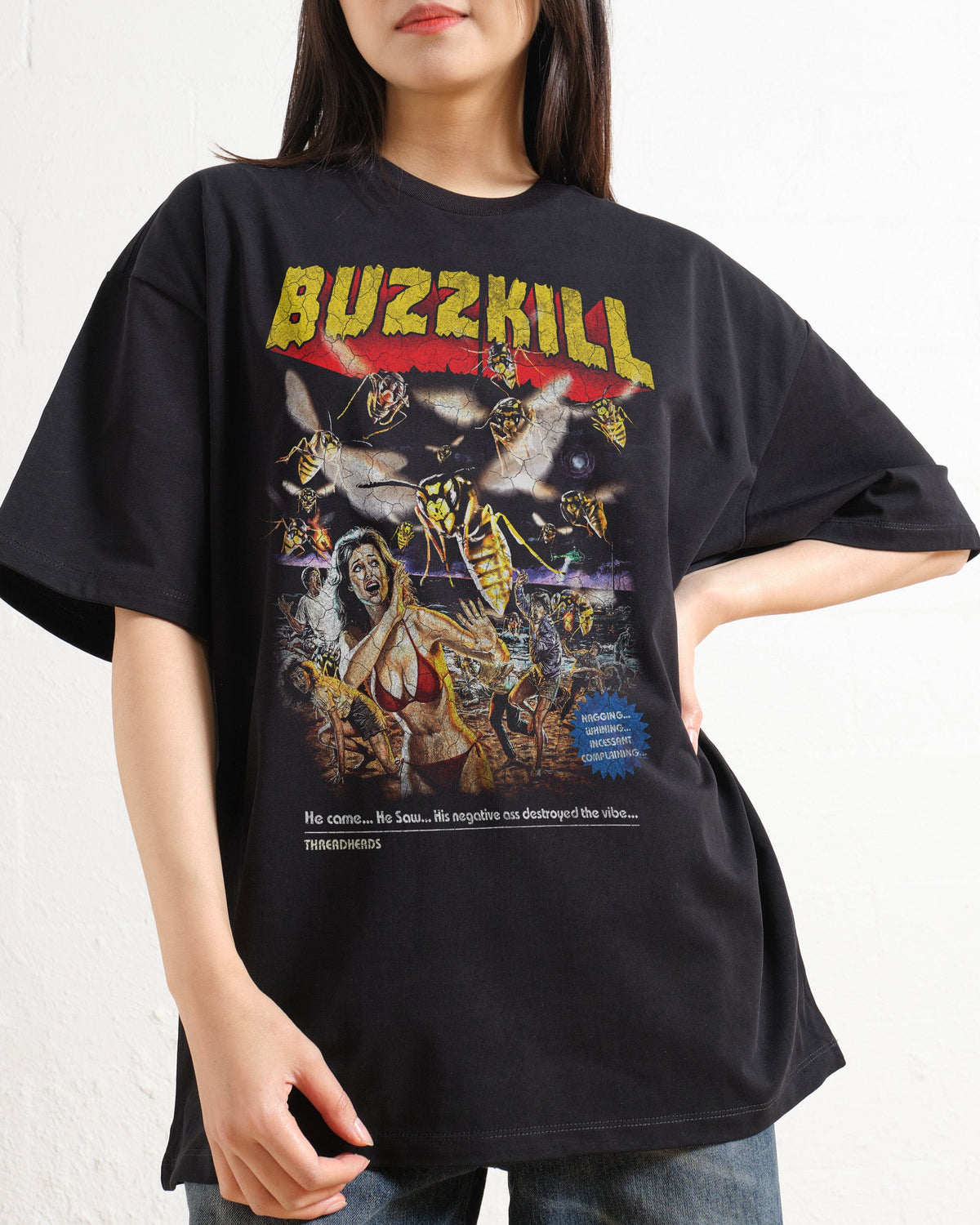 BUZZKILL Oversized Tee | Vintage Retro Oversized Tee