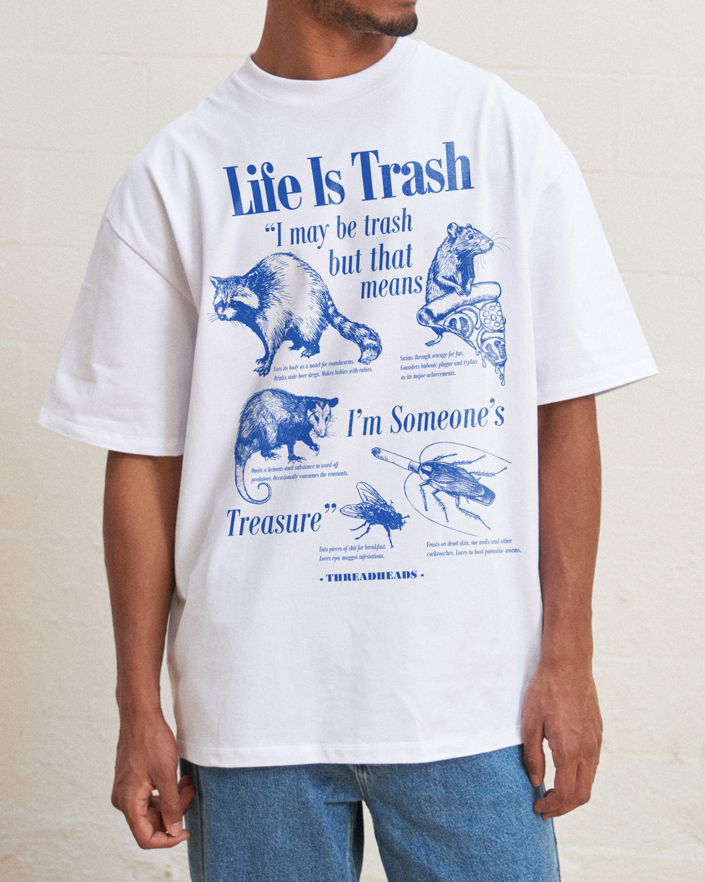 Life Is Trash Oversized Tee | Vintage Retro Oversized Tee