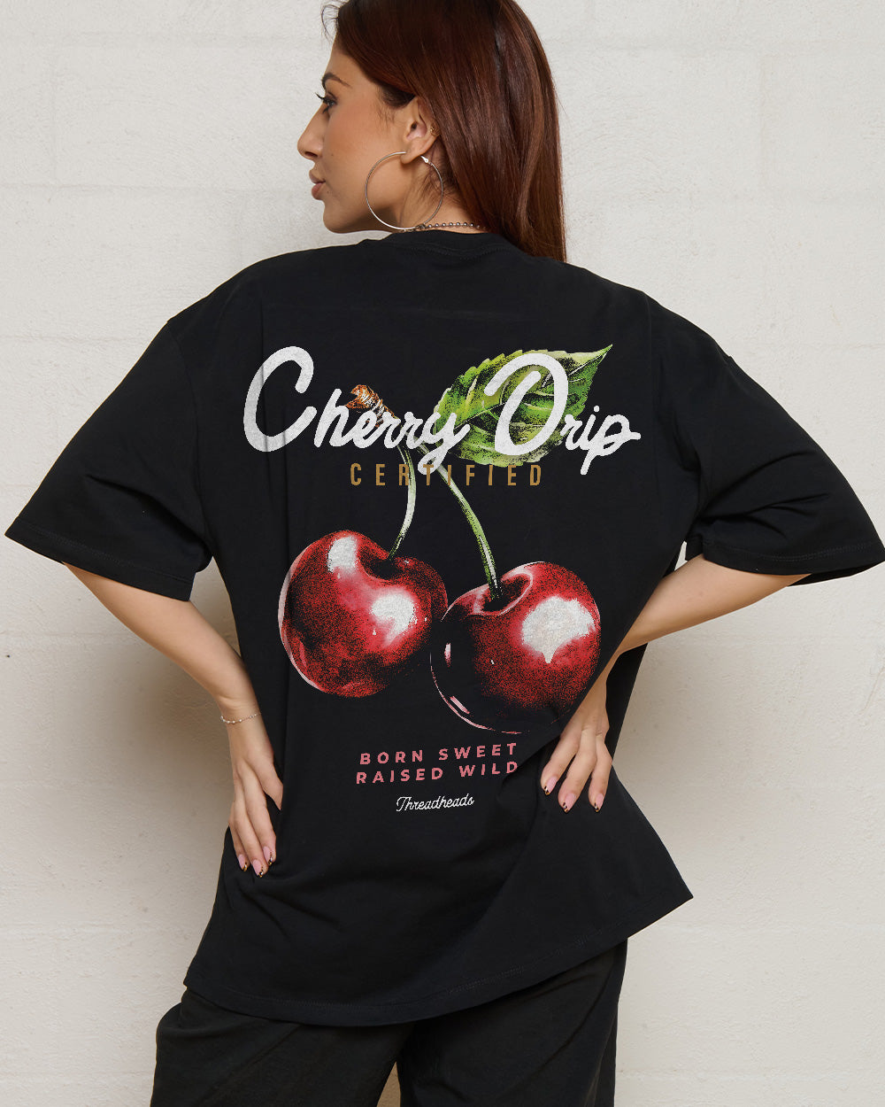 Cherry Drip Oversized Tee | Vintage Heavy Oversized Tee