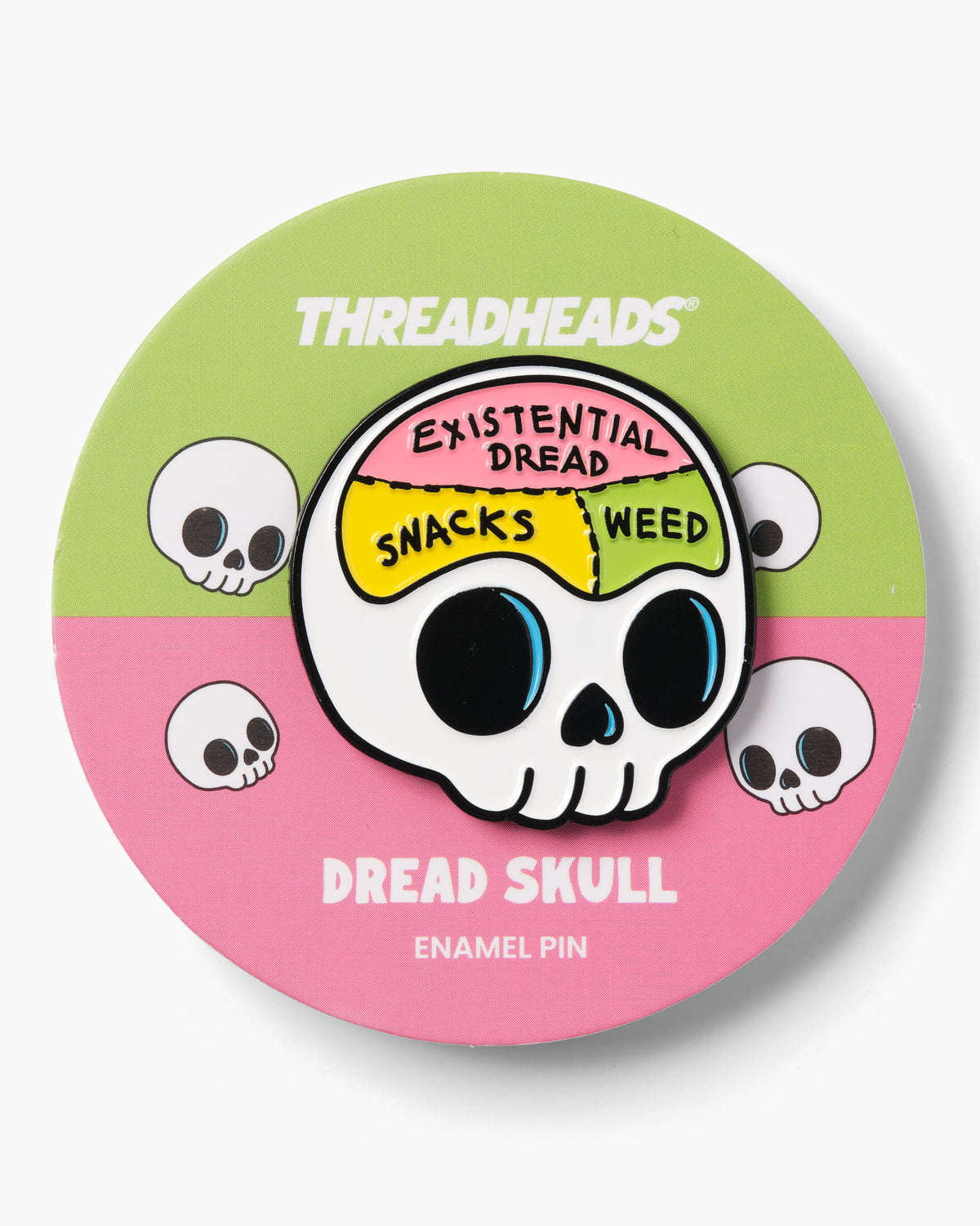 Dread Skull Pin | Funny Enamel Pin