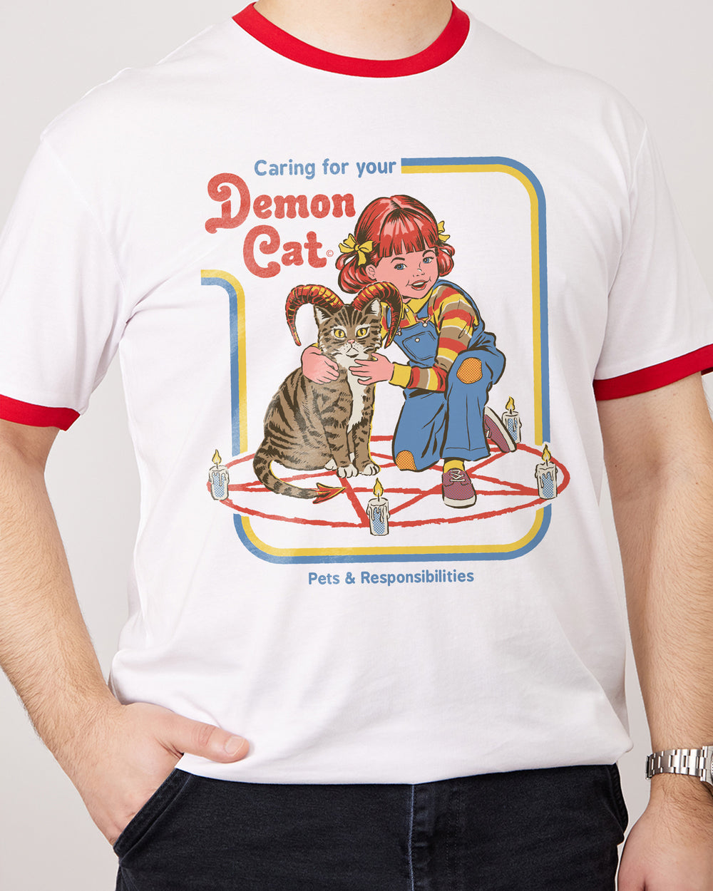 Caring for Your Demon Cat T-Shirt | Designed by Steven Rhodes