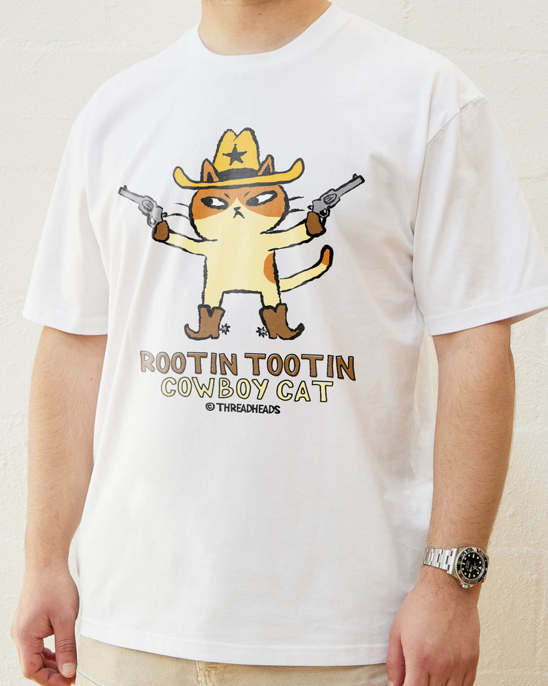 Rootin Tootin Cowboy Cat T-Shirt | Funny Cat T-Shirt