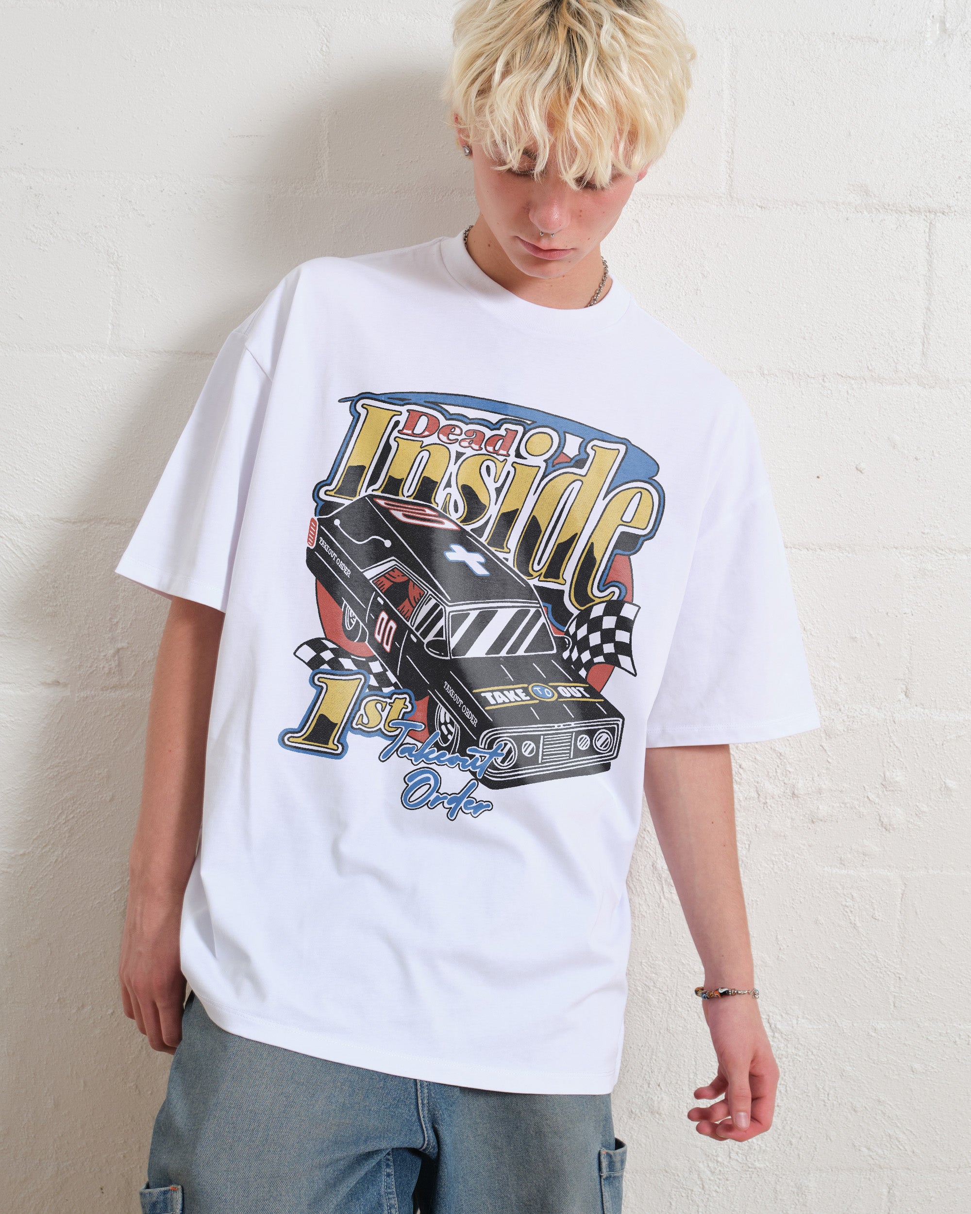 Dead Inside Hearse Oversized Tee | Vintage Heavy Oversized Tee