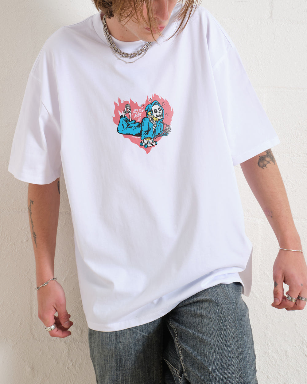 No You Hang Up Oversized Tee | Vintage Retro Oversized Tee