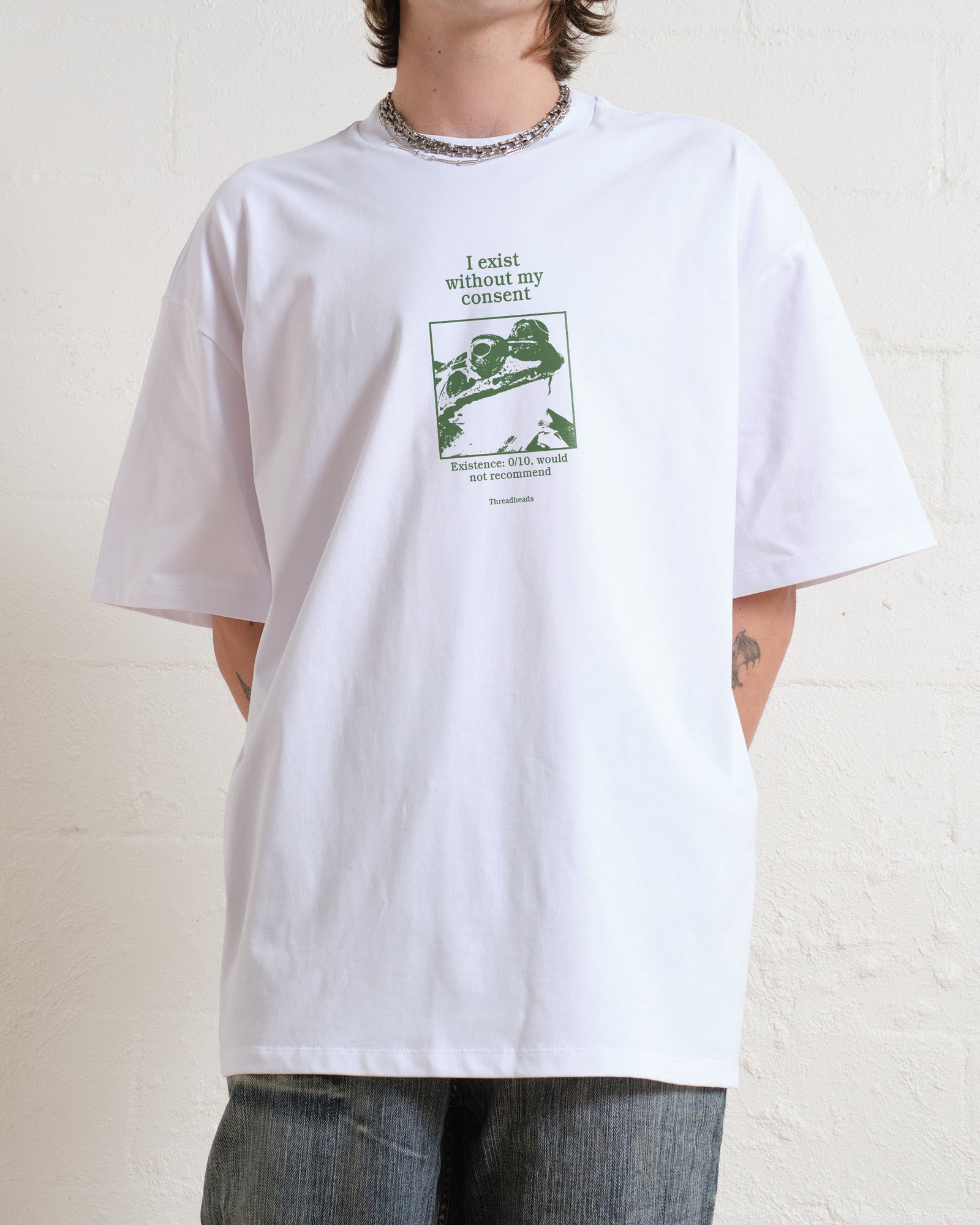 I Exist Without My Consent Oversized Tee | Vintage Heavy Oversized Tee