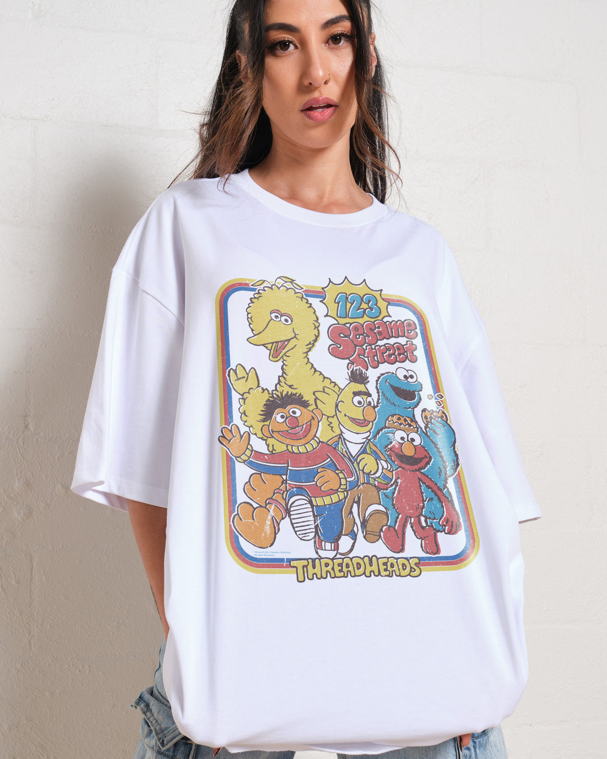 123 Sesame St Oversized Tee | Official Sesame Street Merch Europe