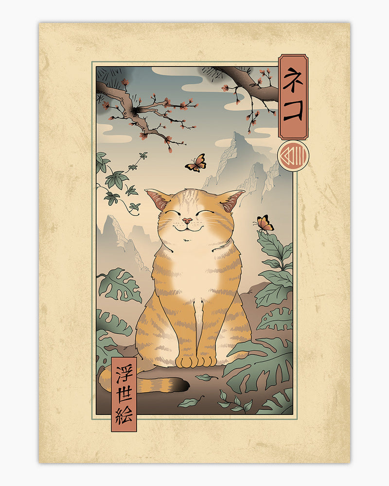 Edo Cat Art Print | Designed by Vincent Trinidad Art Europe