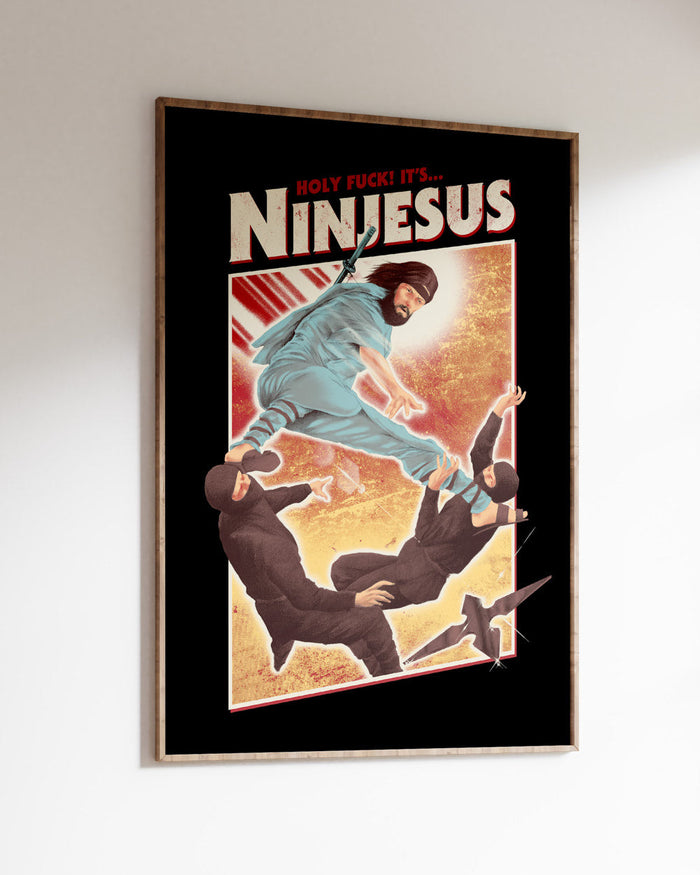 Ninjesus Art Print | Funny Art Print Europe