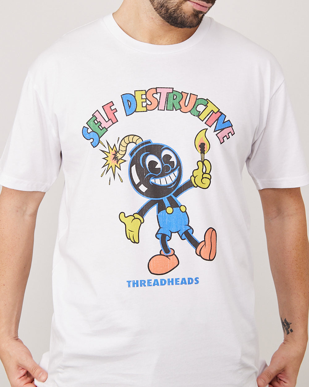 Self Destructive T-Shirt | Dark & Alt T-Shirt | Threadheads