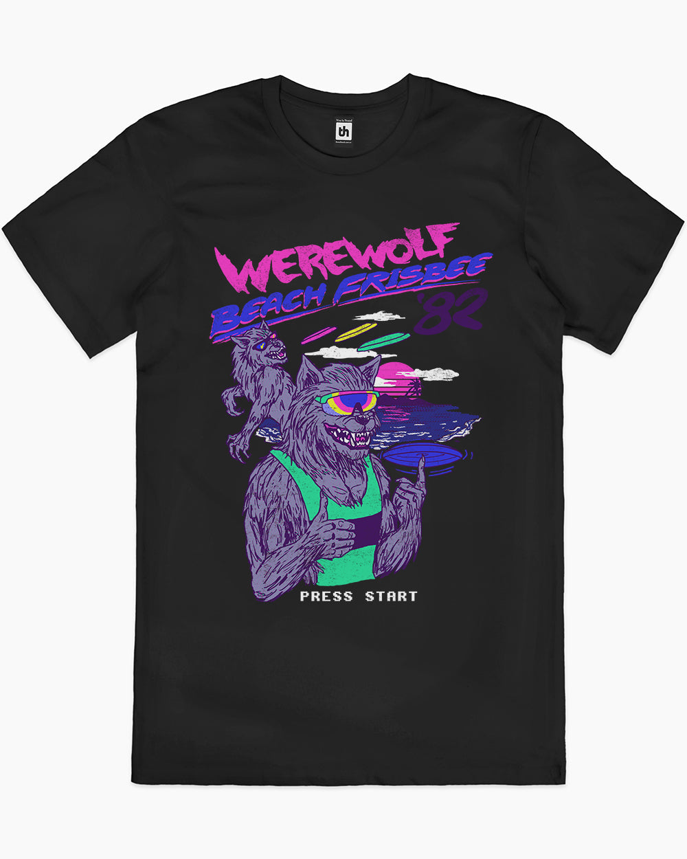 Werewolf Beach Frisbee T-Shirt | Designed by Hillary White Rabbit