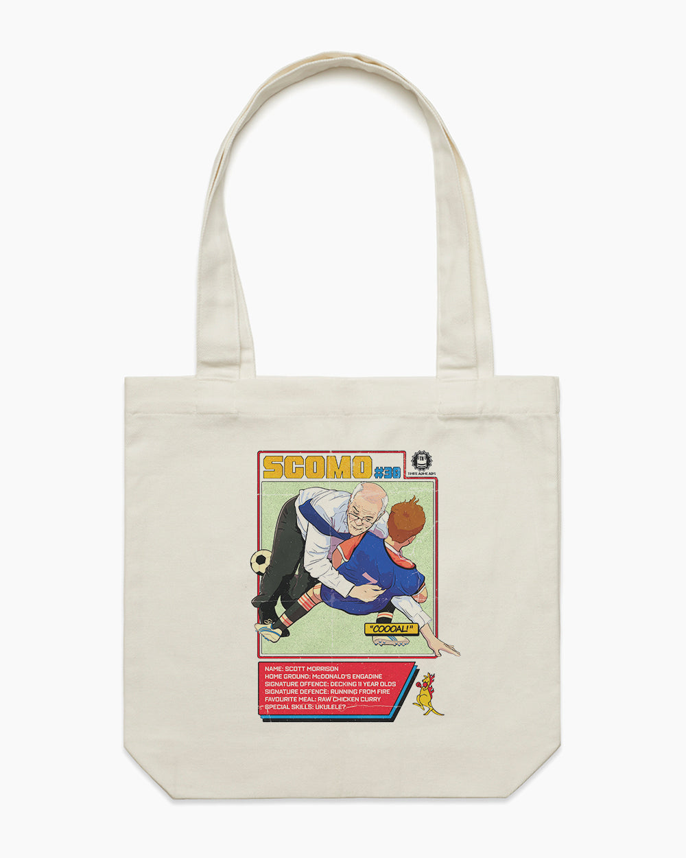 Scomo Tackle Tote Bag | Funny Aussie Tote Bag