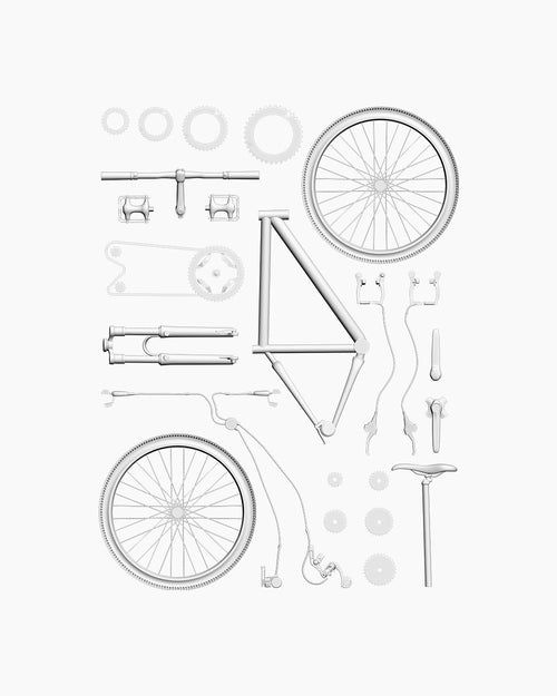 Bike Exploded T-Shirt | Graphic T-Shirts | Threadheads